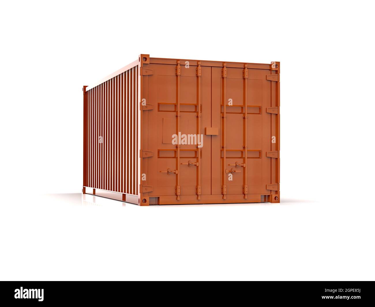 Red Shipping Cargo Container for Logistics and Transportation Isolated ...