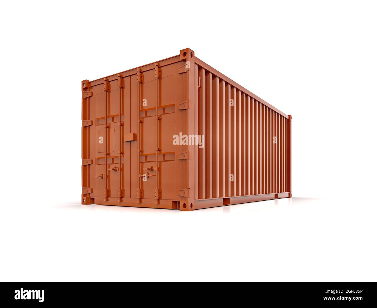 Red Shipping Cargo Container for Logistics and Transportation Isolated ...