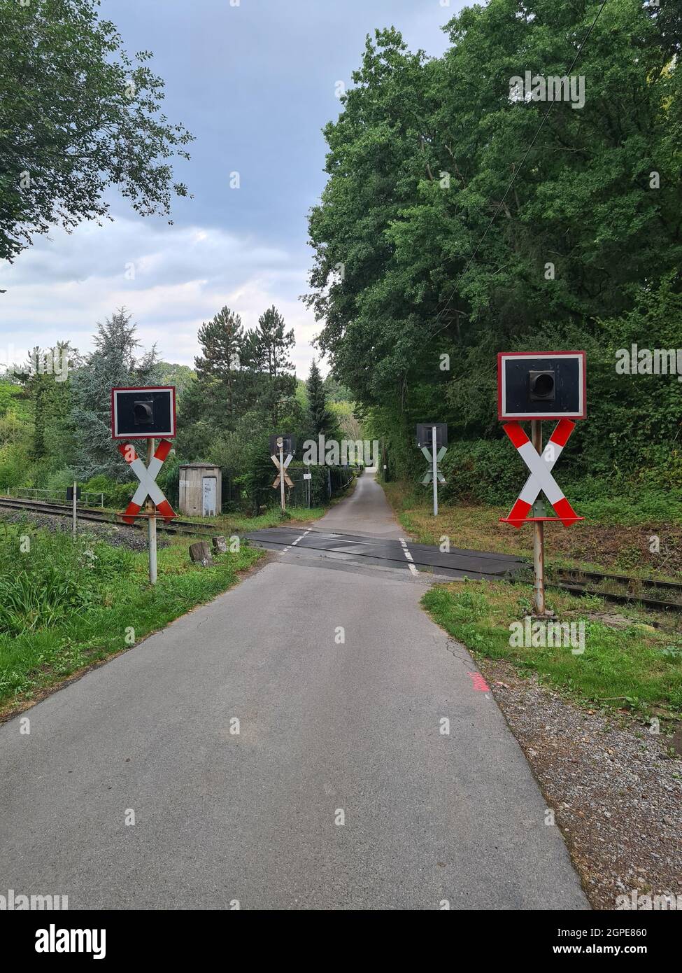 German Railroad Crossing Sign High Resolution Stock Photography and ...