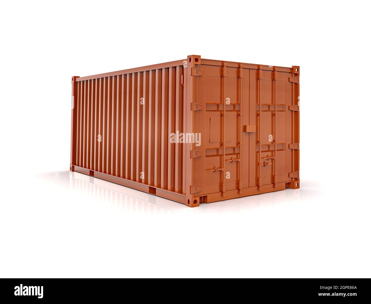 Red Shipping Cargo Container for Logistics and Transportation Isolated ...