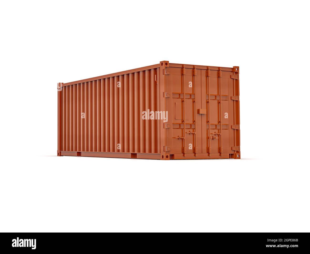 Red Shipping Cargo Container for Logistics and Transportation Isolated ...