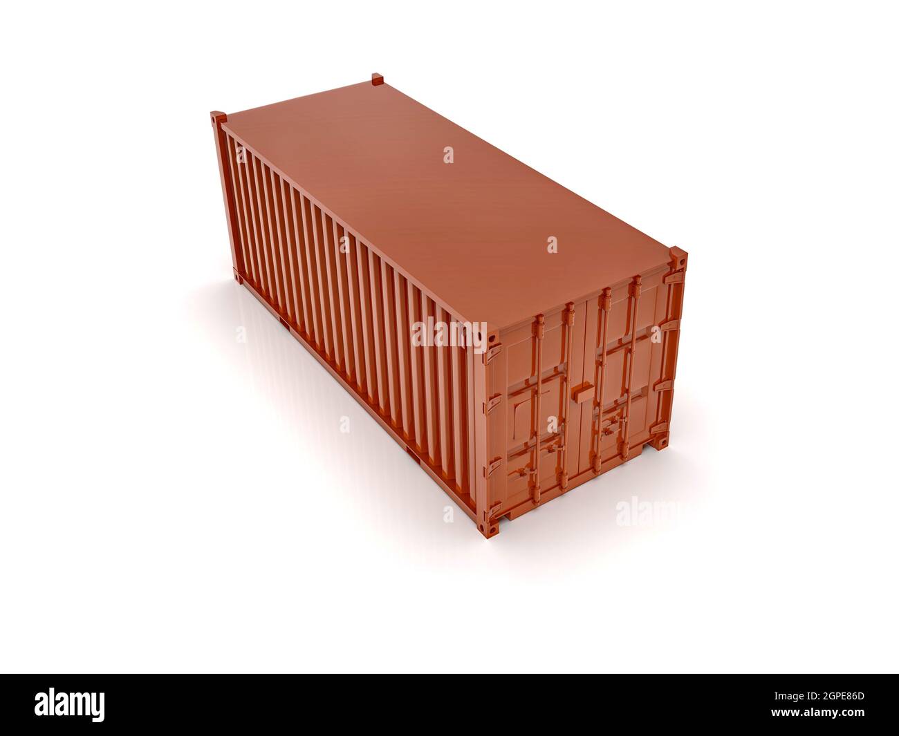 Red Shipping Cargo Container for Logistics and Transportation Isolated ...