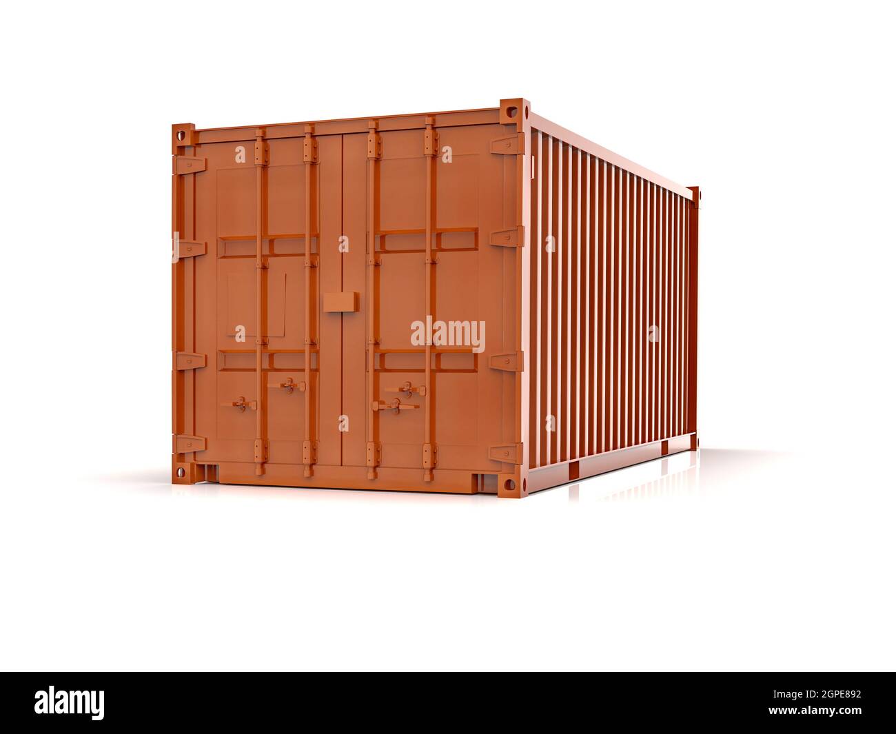 Red Shipping Cargo Container for Logistics and Transportation Isolated ...