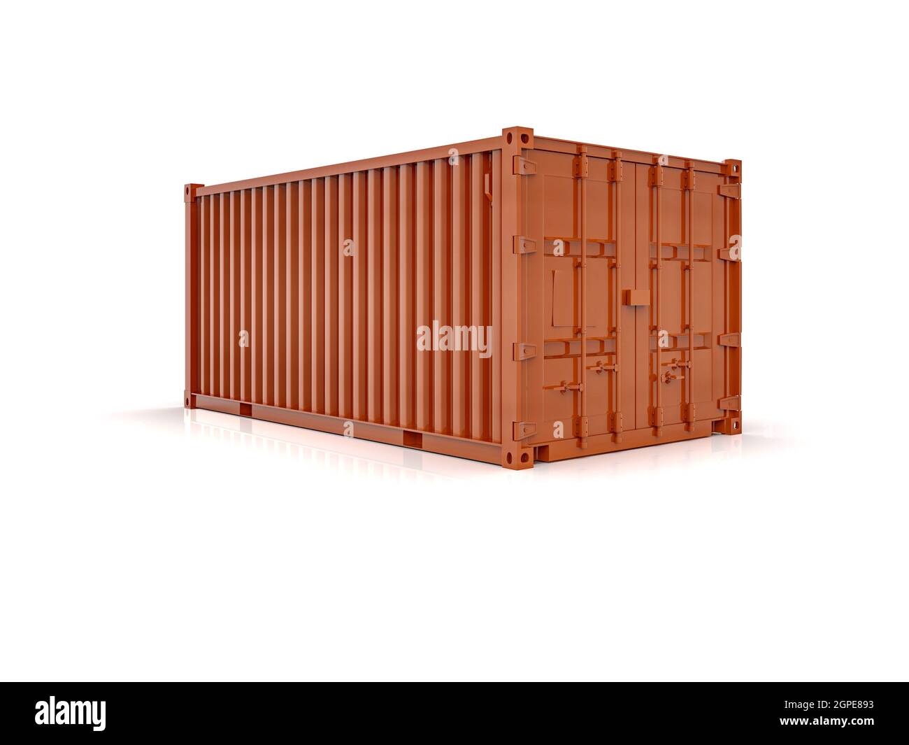 Red Shipping Cargo Container for Logistics and Transportation Isolated ...