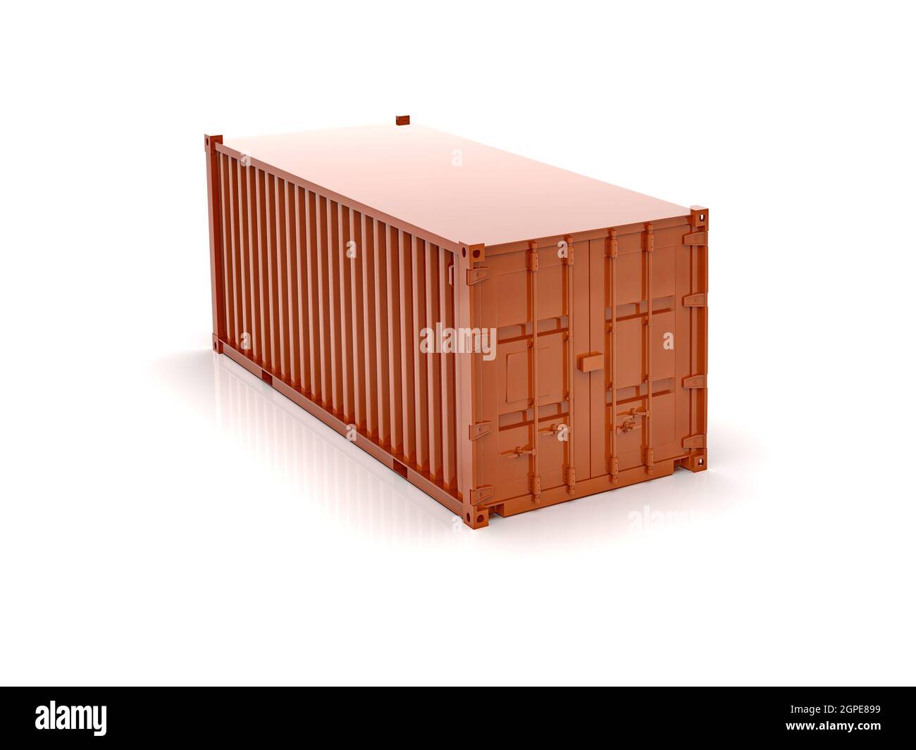 Red Shipping Cargo Container for Logistics and Transportation Isolated ...