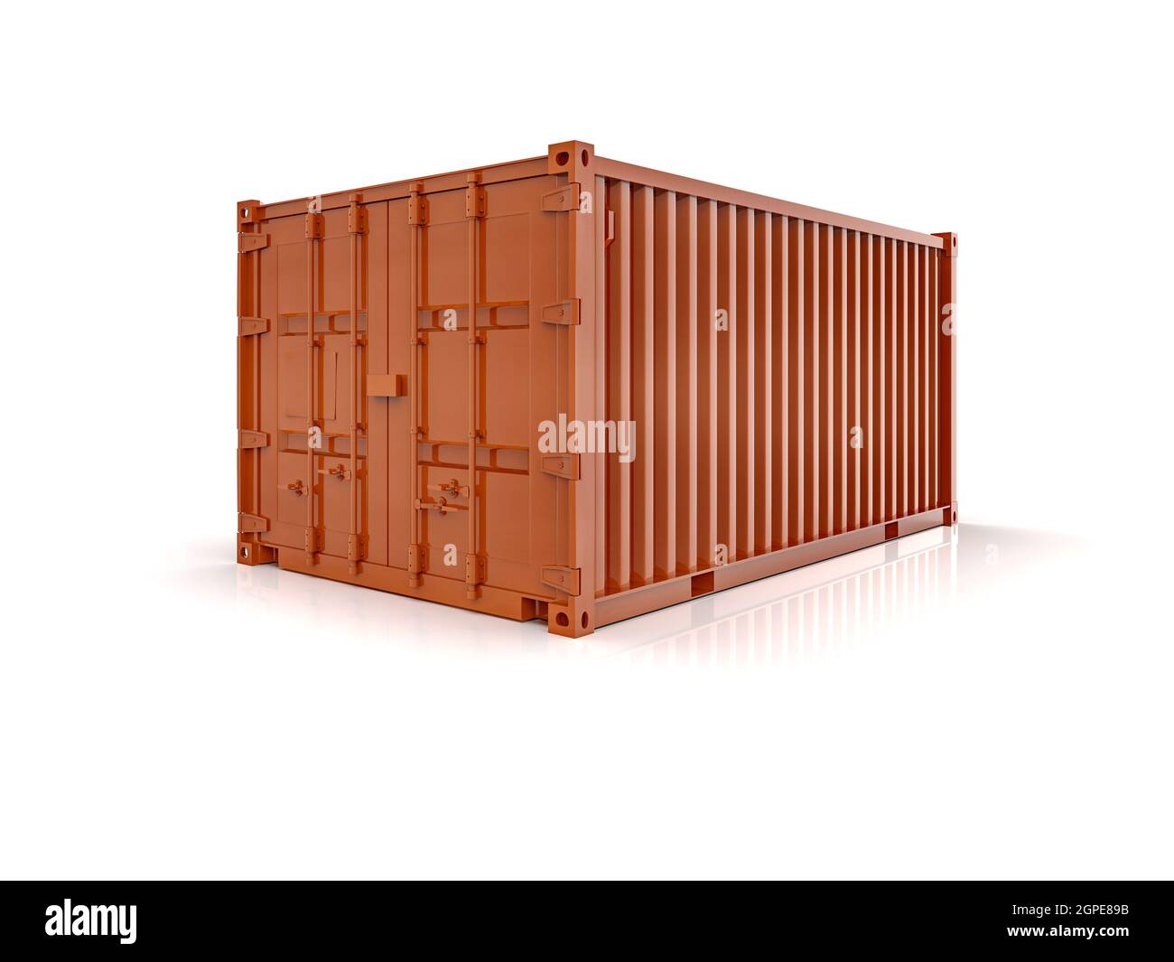 Red Shipping Cargo Container for Logistics and Transportation Isolated ...