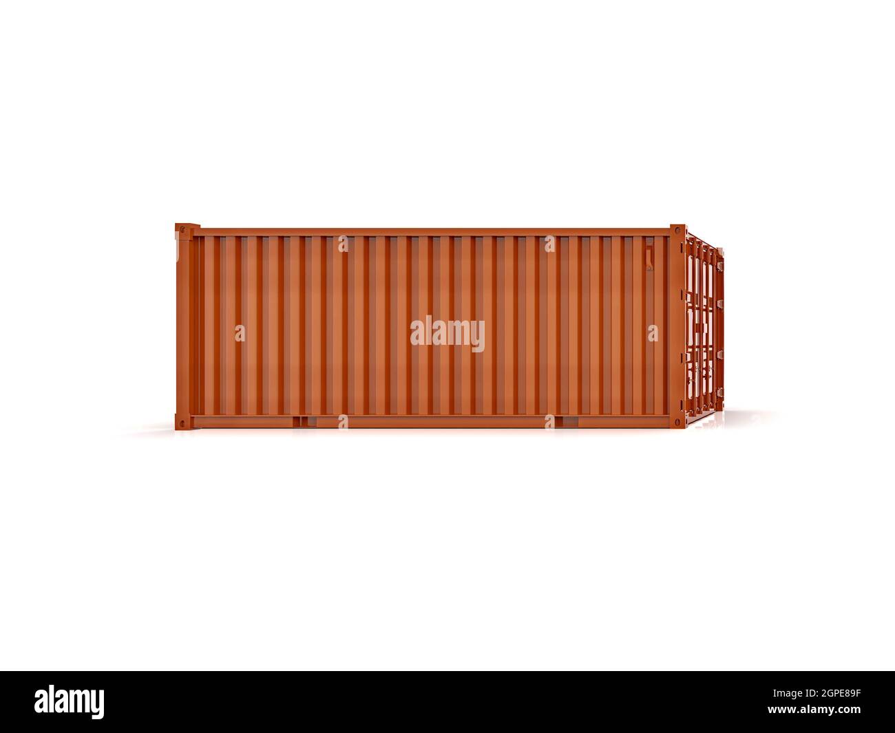 Red Shipping Cargo Container for Logistics and Transportation Isolated ...