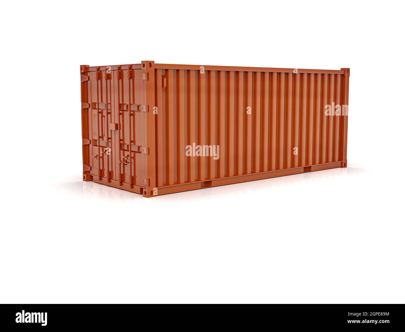 Red Shipping Cargo Container for Logistics and Transportation Isolated ...