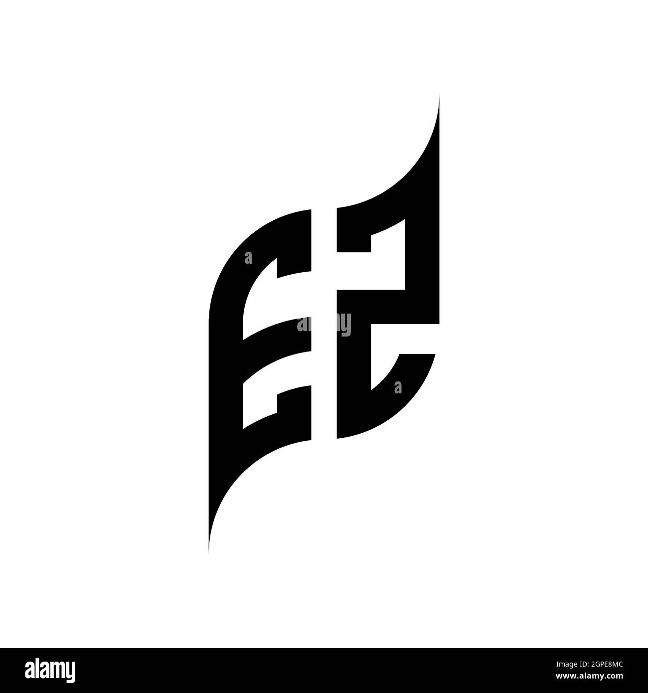 EZ Monogram geometric shape style template. Monogram initial design ...