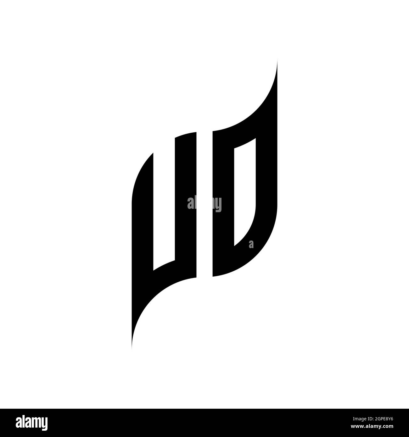UO Monogram geometric shape style template. Monogram initial design ...