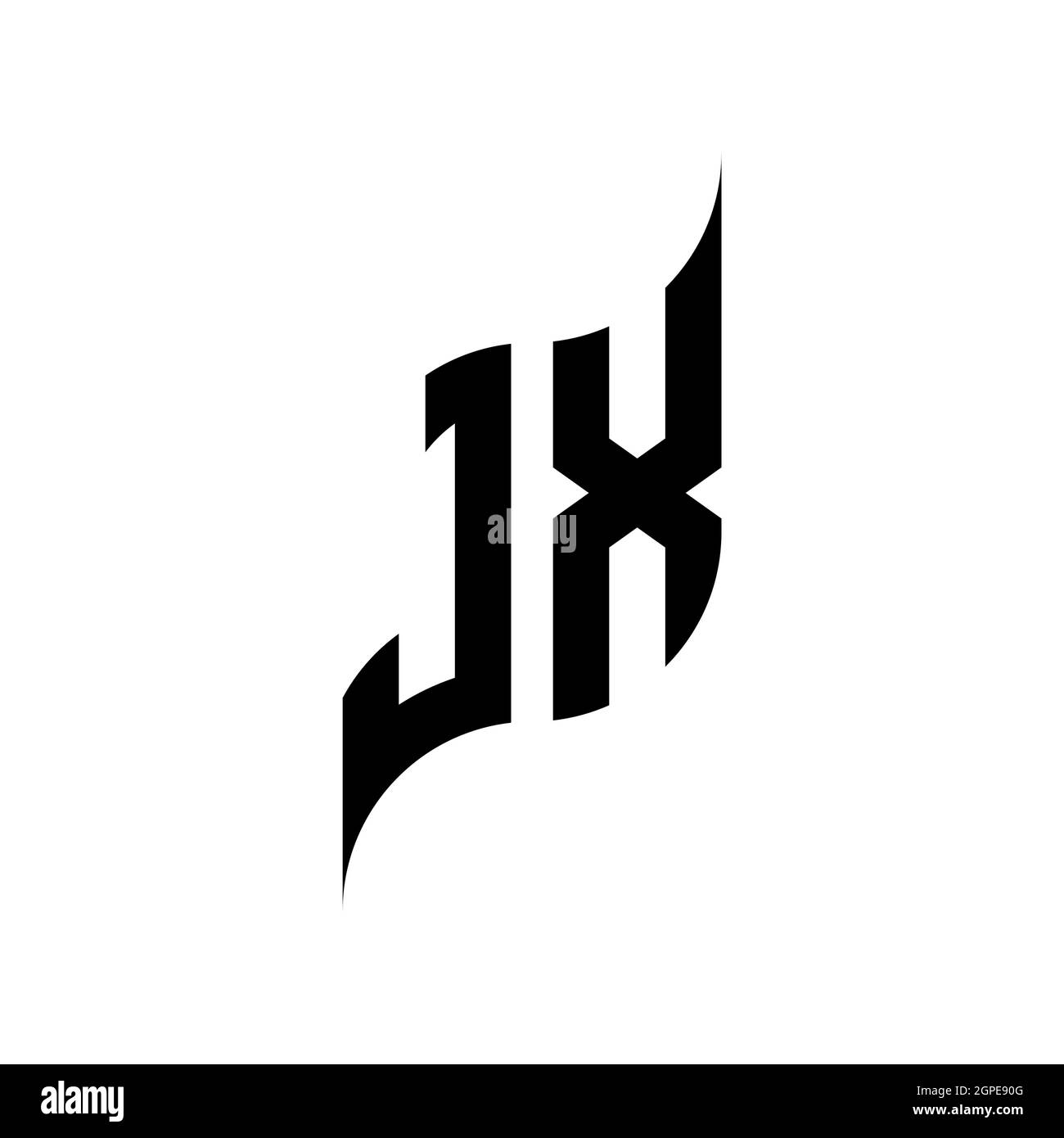 JX Monogram geometric shape style template. Monogram initial design ...