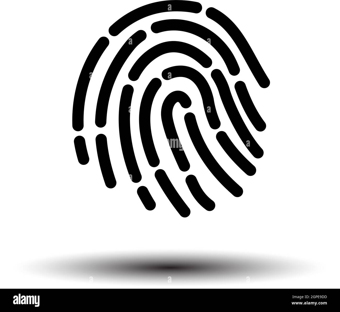 Fingerprint icon Black and White Stock Photos & Images - Alamy