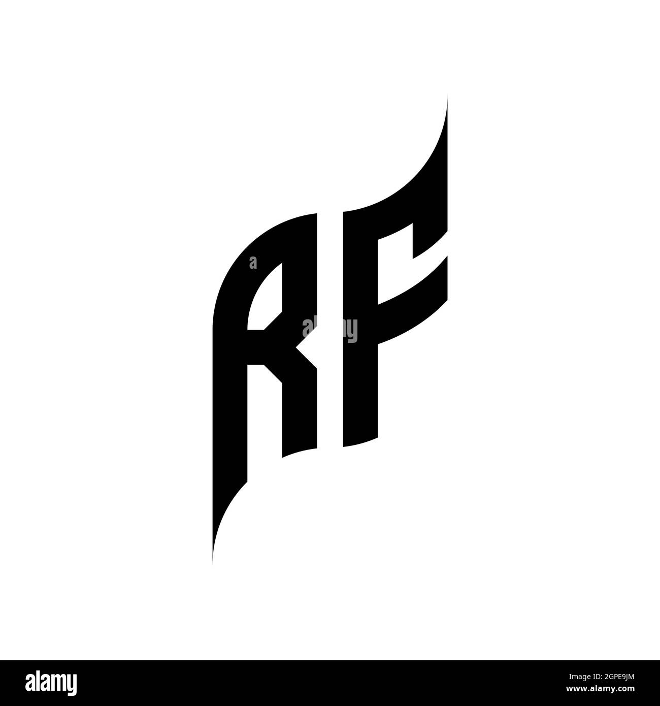 RF Monogram geometric shape style template. Monogram initial design ...