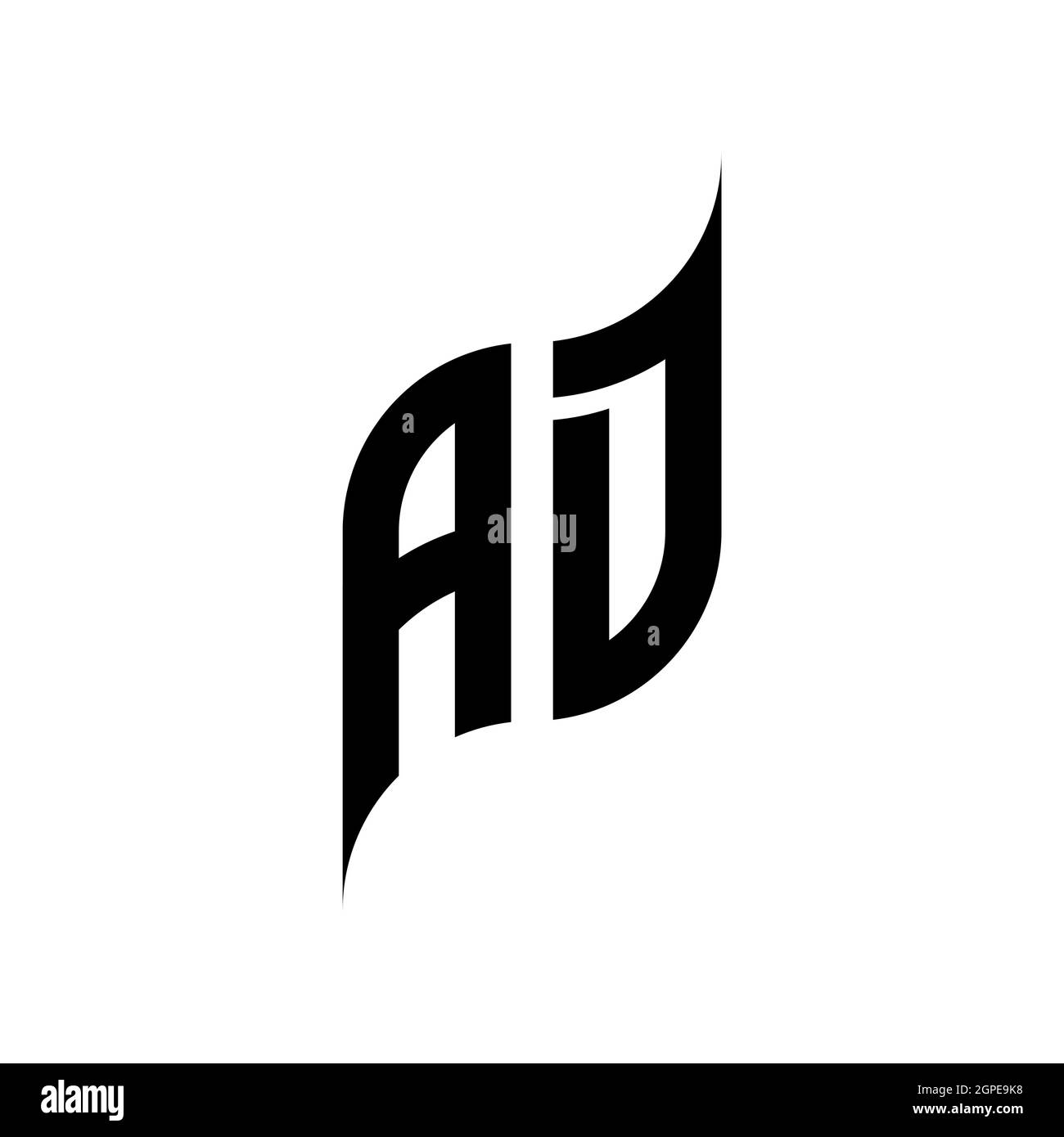 AD Monogram geometric shape style template. Monogram initial design ...