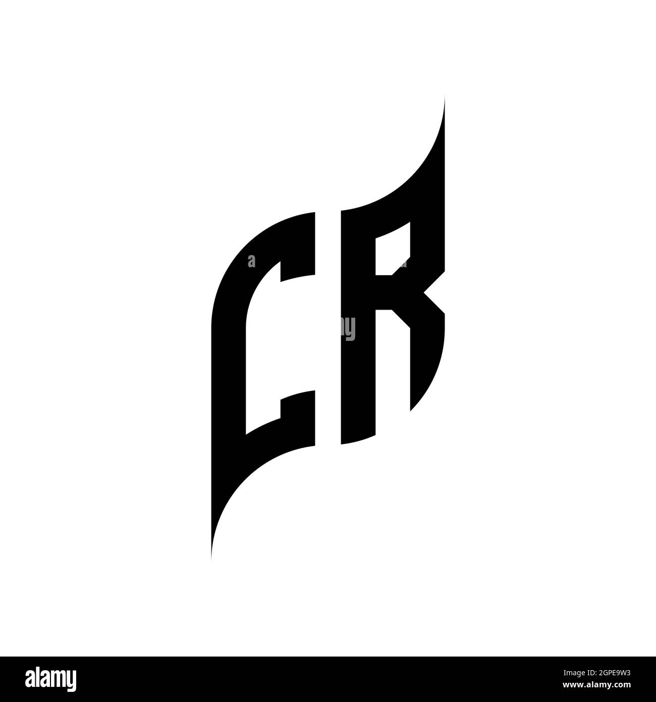 CR Monogram geometric shape style template. Monogram initial design ...