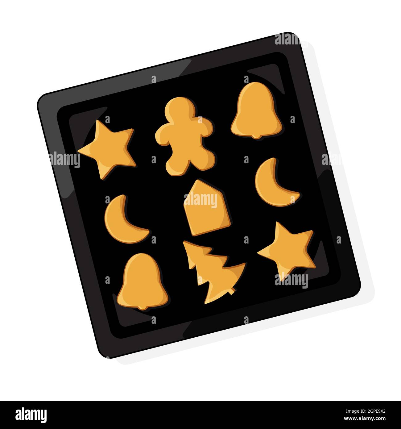 Christmas gingerbread cookies isolated Stock Vector Images - Alamy