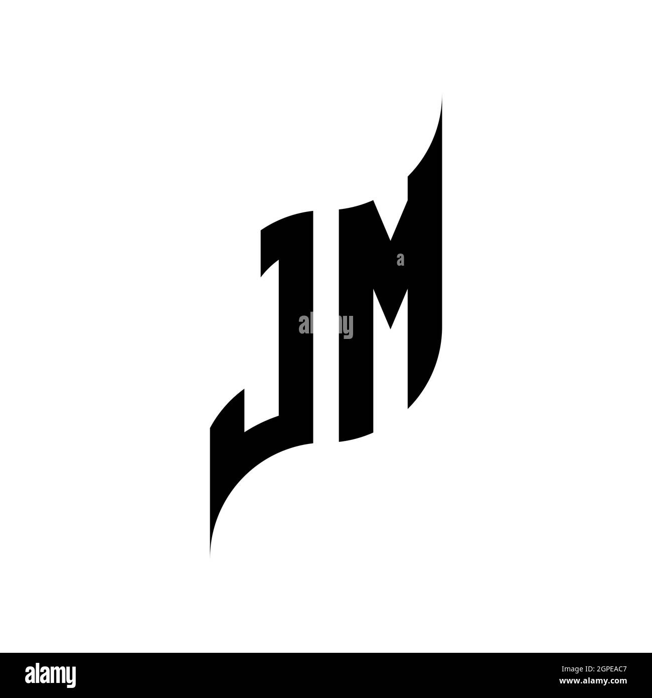JM Monogram geometric shape style template. Monogram initial design ...