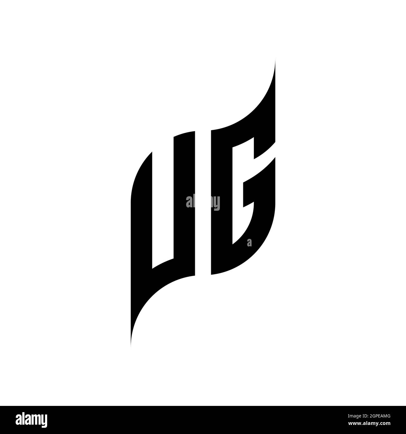 UG Monogram geometric shape style template. Monogram initial design ...