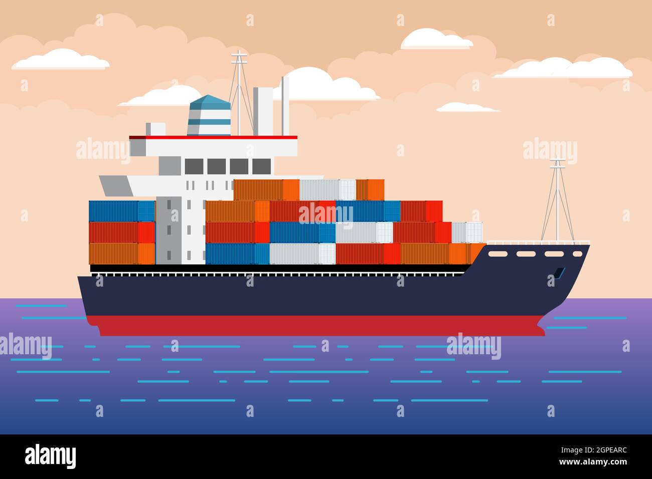 Container port hull Stock Vector Images - Alamy