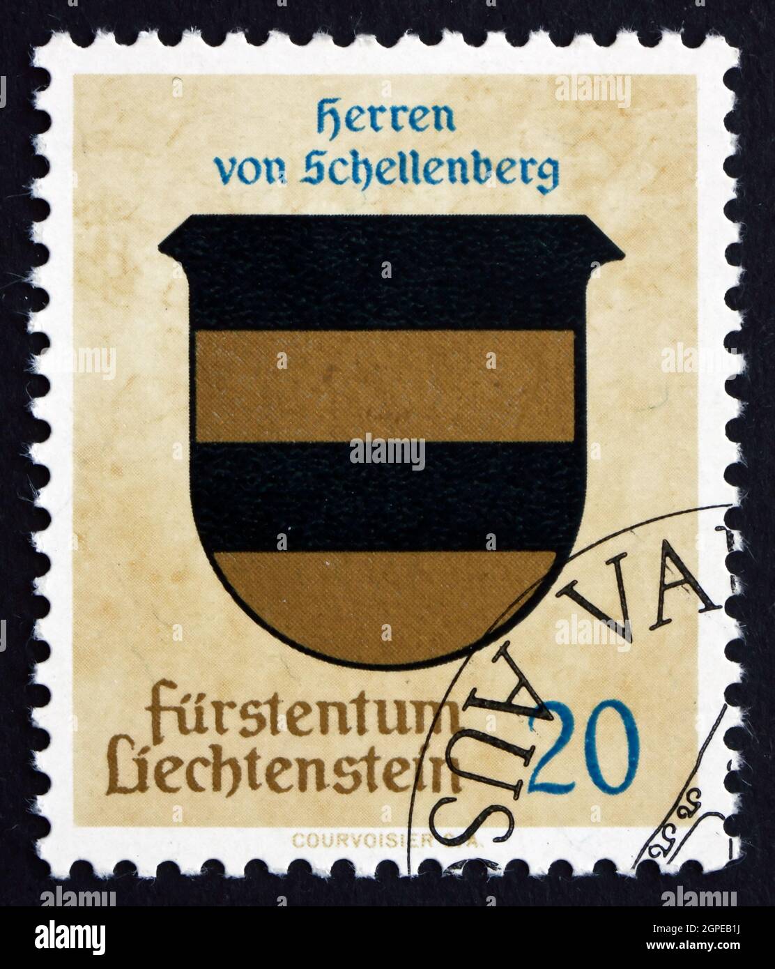 LIECHTENSTEIN - CIRCA 1965: a stamp printed in the Liechtenstein shows ...