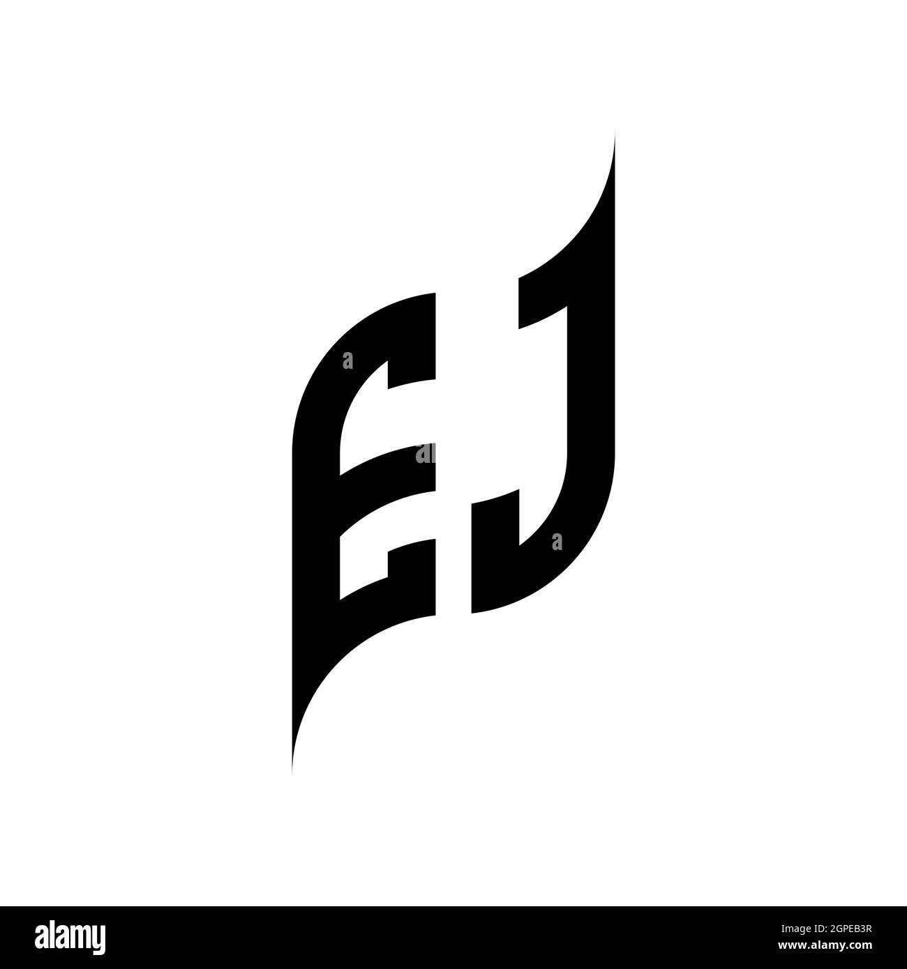 EJ Monogram geometric shape style template. Monogram initial design ...
