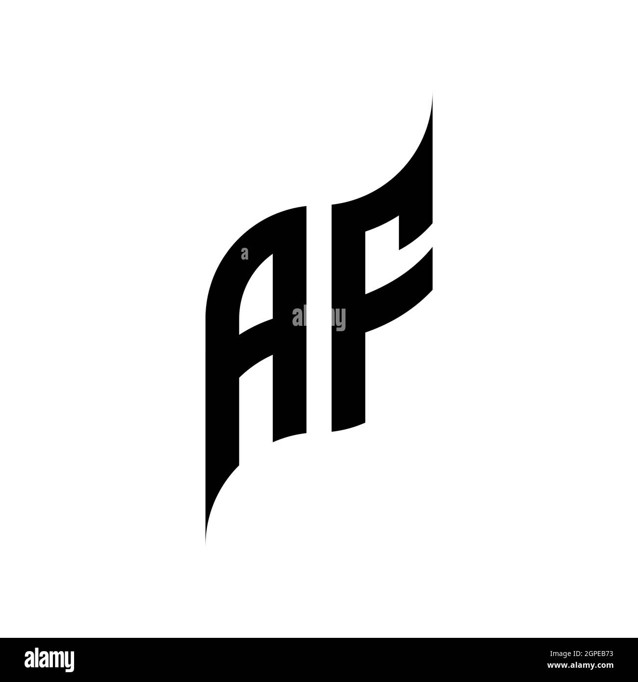 AF Monogram geometric shape style template. Monogram initial design ...