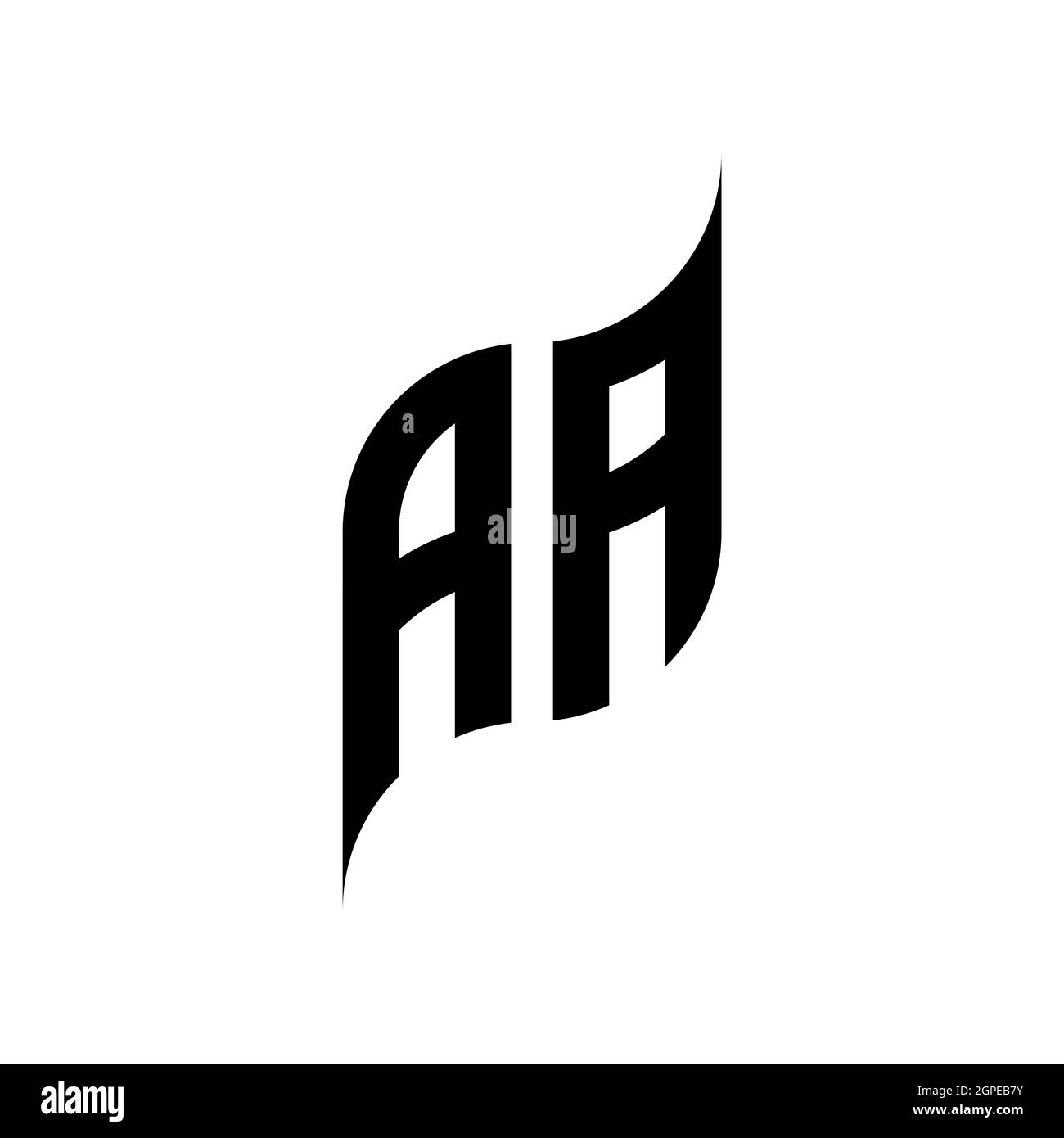AA Monogram geometric shape style template. Monogram initial design ...