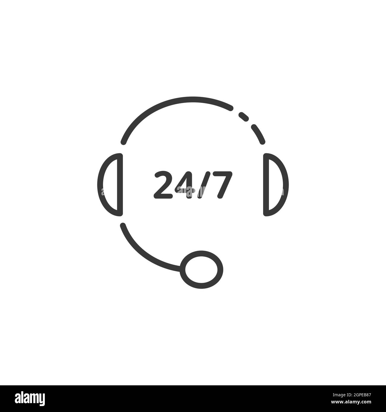 Call center line vector hi-res stock photography and images - Alamy