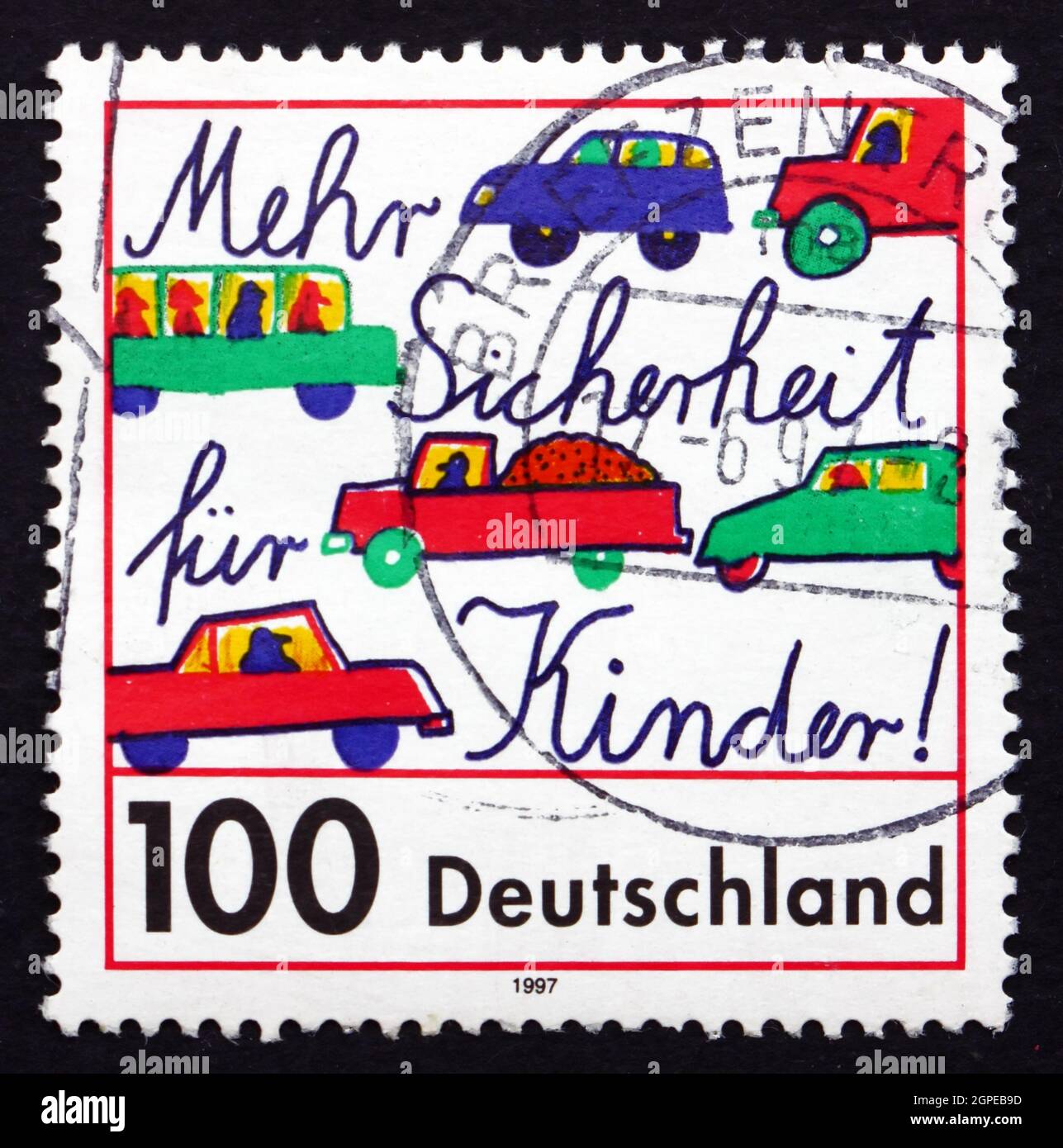 GERMANY - CIRCA 1997: a stamp printed in the Germany shows Traffic ...