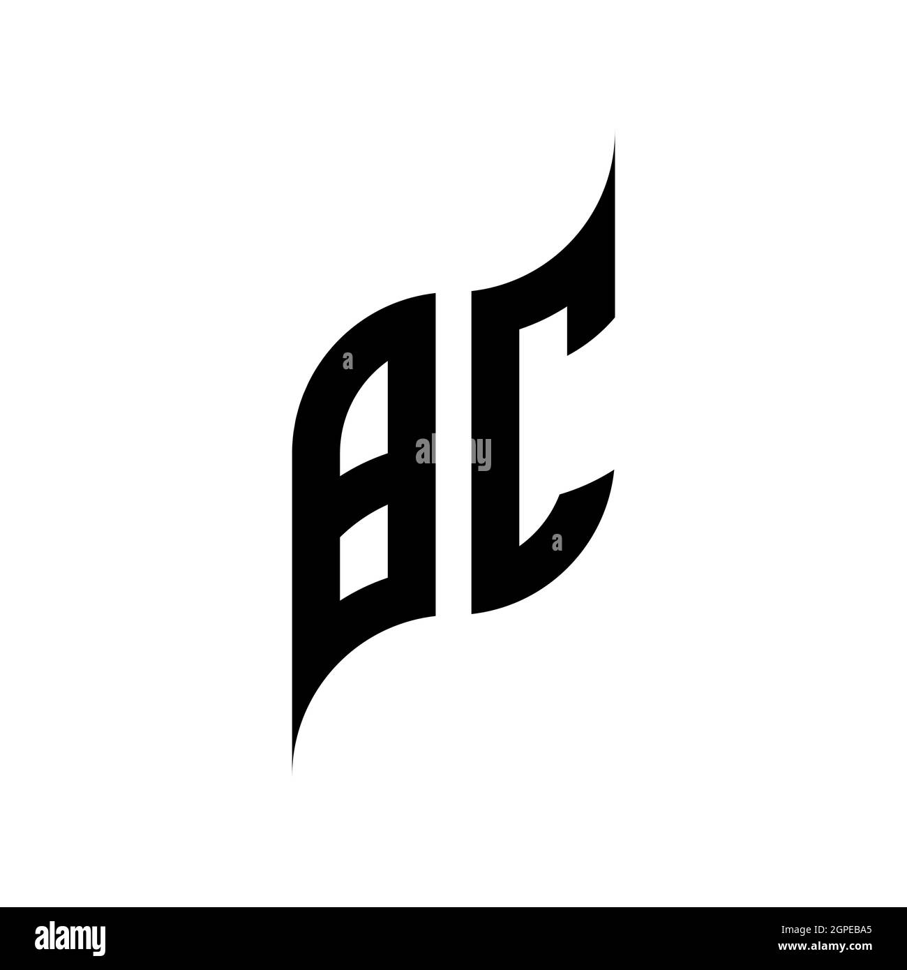 BC Monogram geometric shape style template. Monogram initial design ...