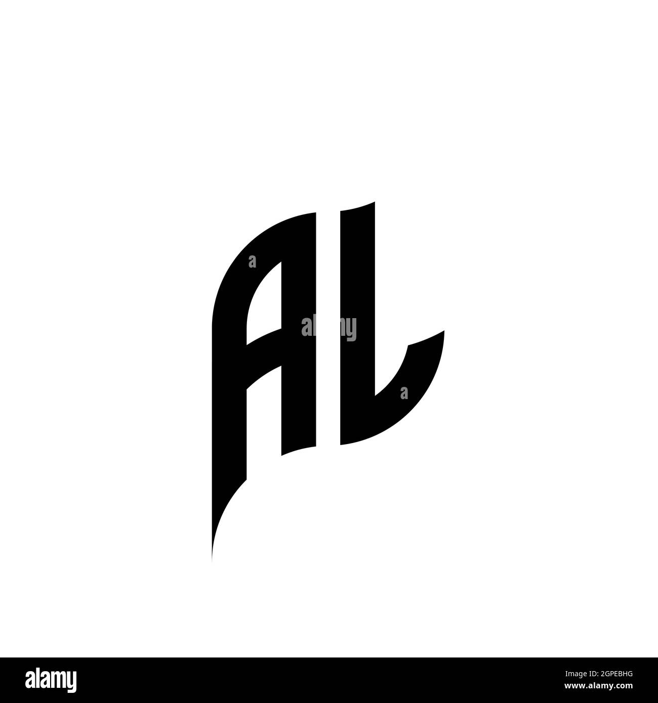 AL Monogram geometric shape style template. Monogram initial design ...