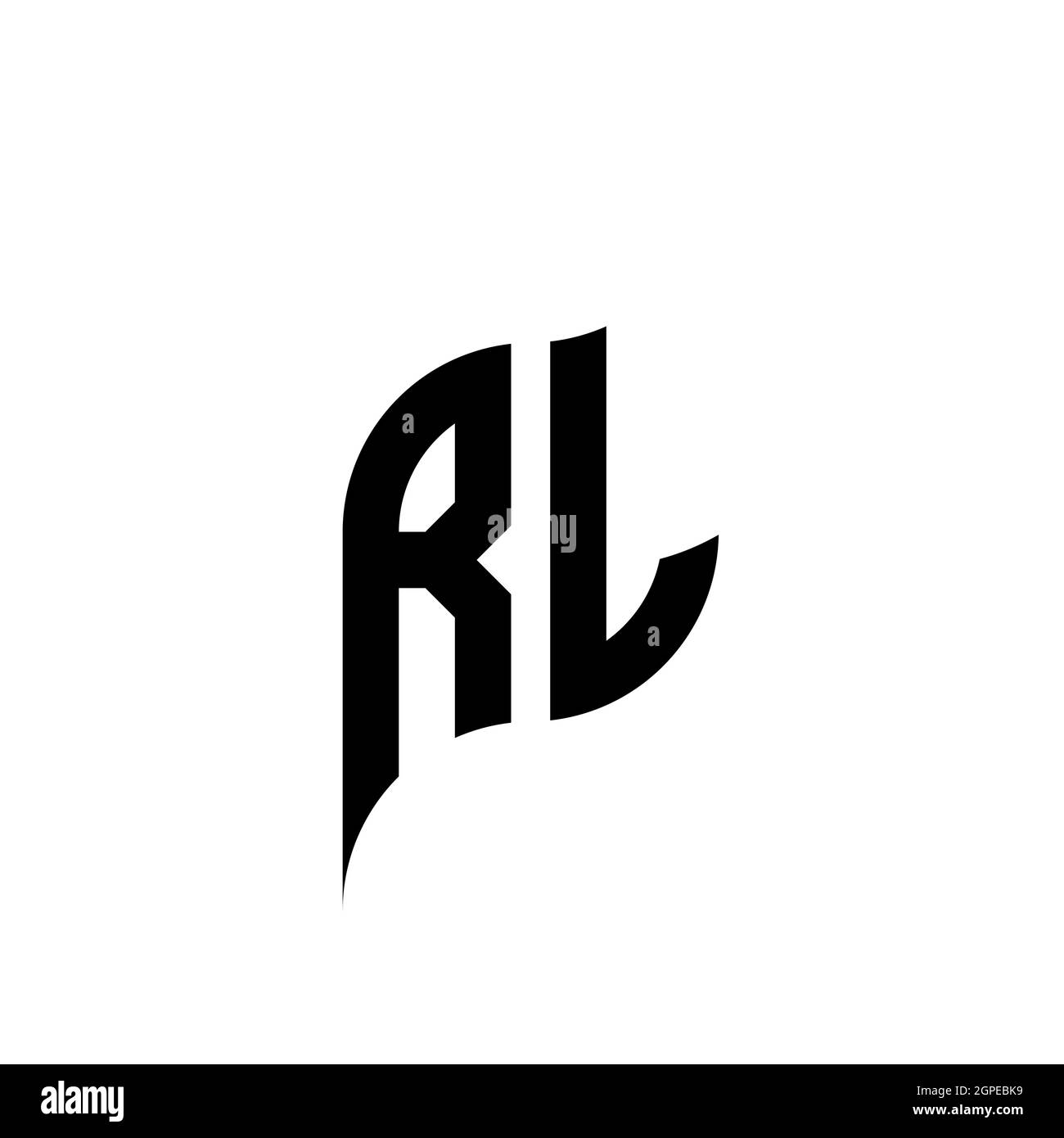 RL Monogram geometric shape style template. Monogram initial design ...