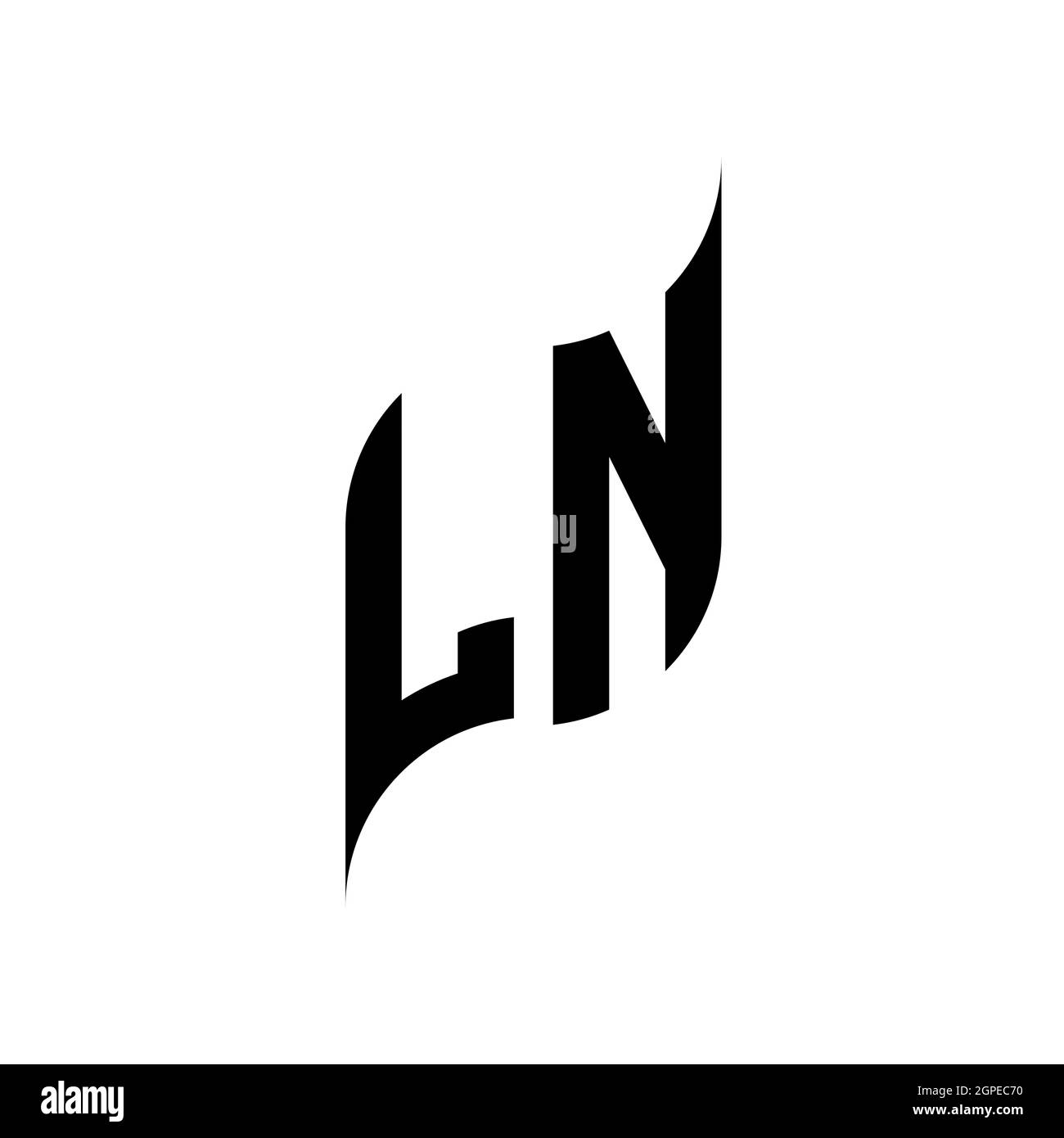 LN Monogram geometric shape style template. Monogram initial design ...