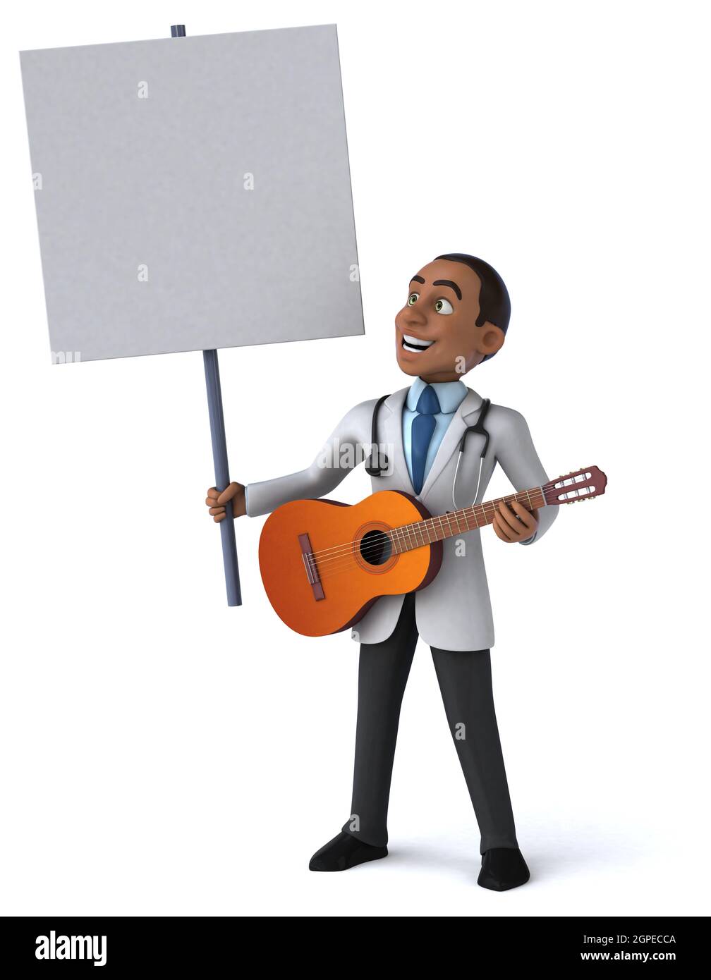 Fun doctor - 3D Illustration Stock Photo - Alamy