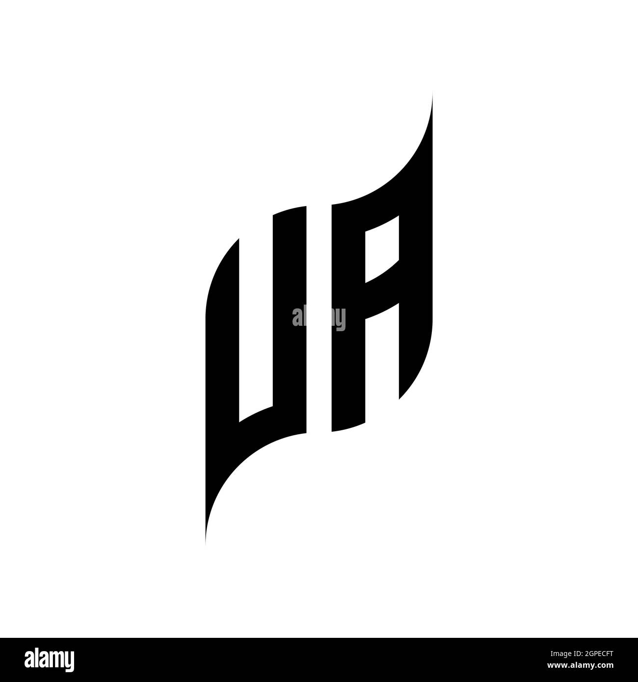 UA Monogram geometric shape style template. Monogram initial design ...