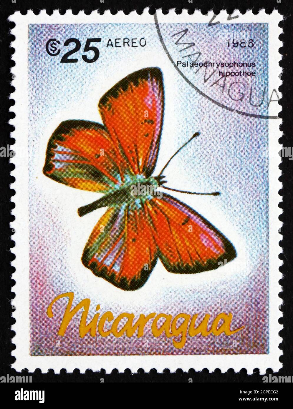NICARAGUA - CIRCA 1986: a stamp printed in Nicaragua shows ...