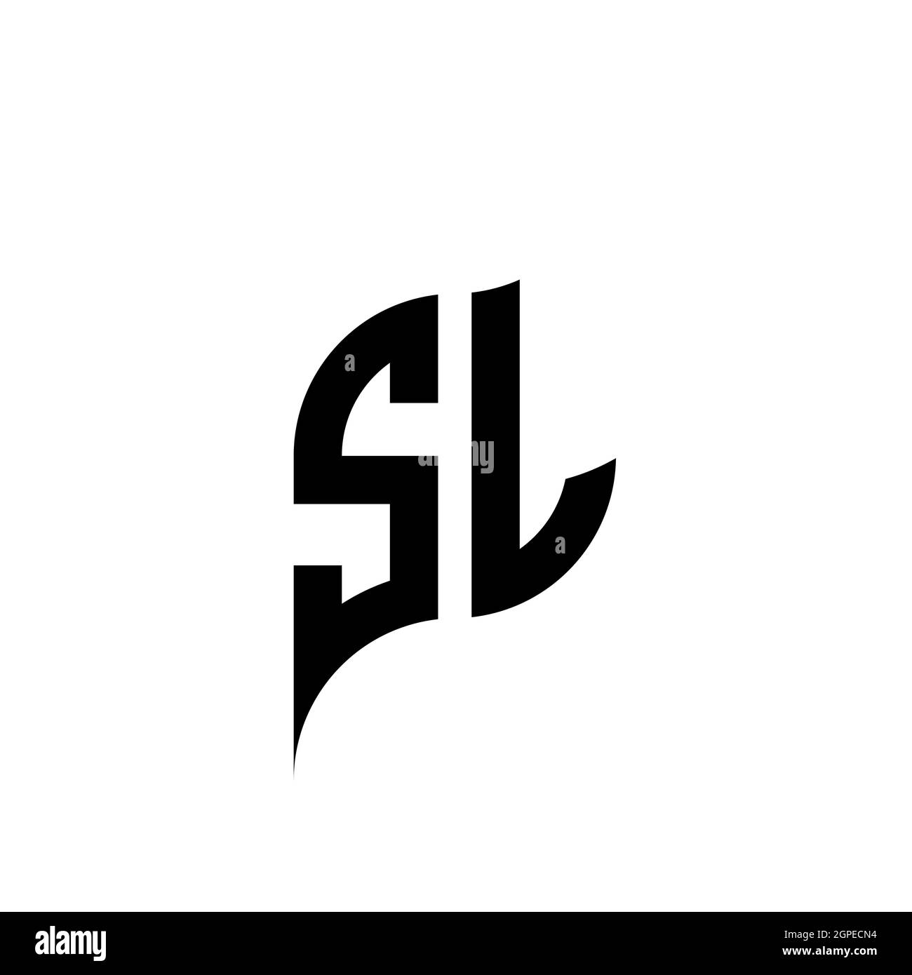 SL Monogram geometric shape style template. Monogram initial design ...