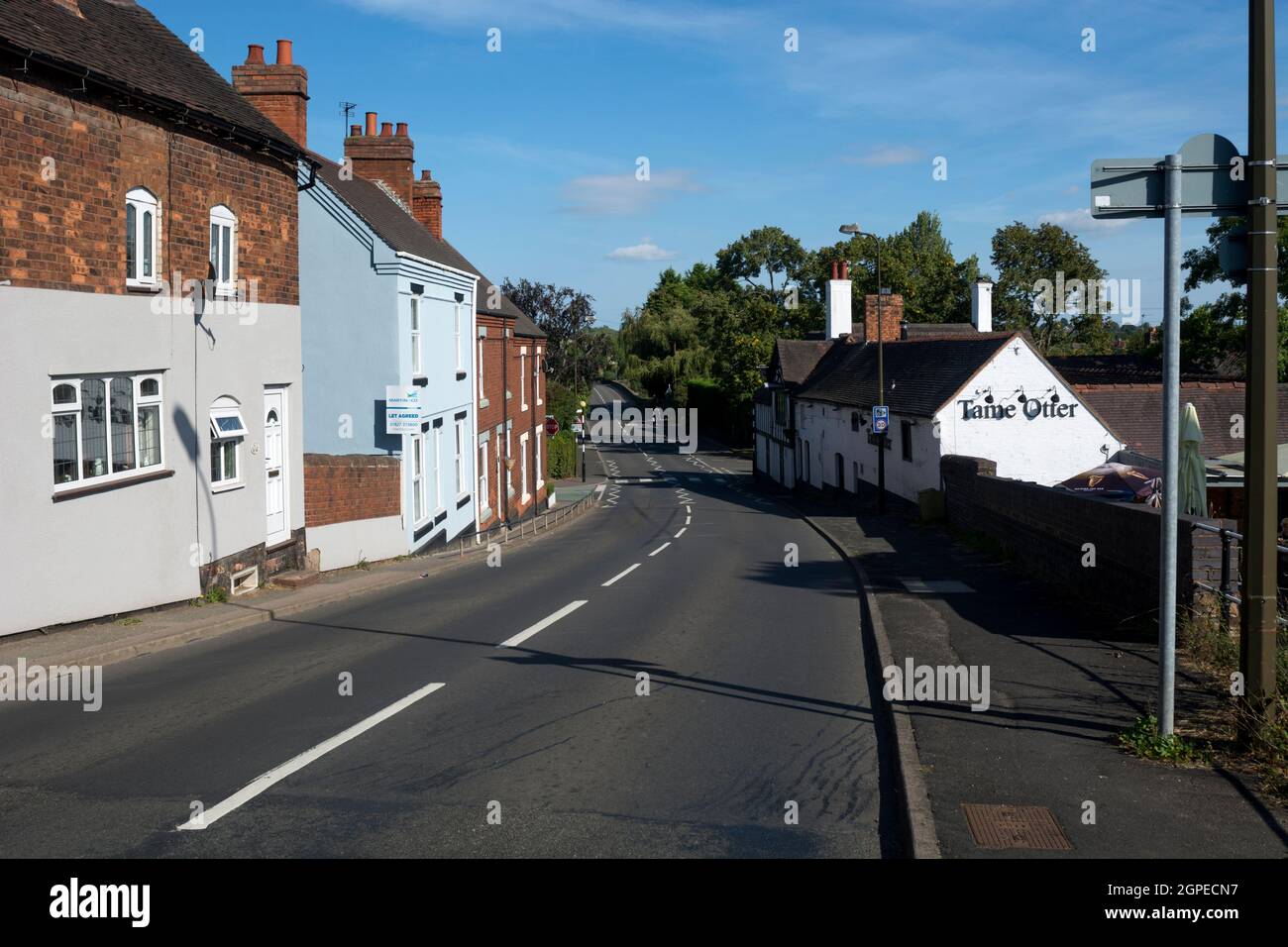 Lichfield Road, Hopwas, Staffordshire, England, UK Stock Photo - Alamy