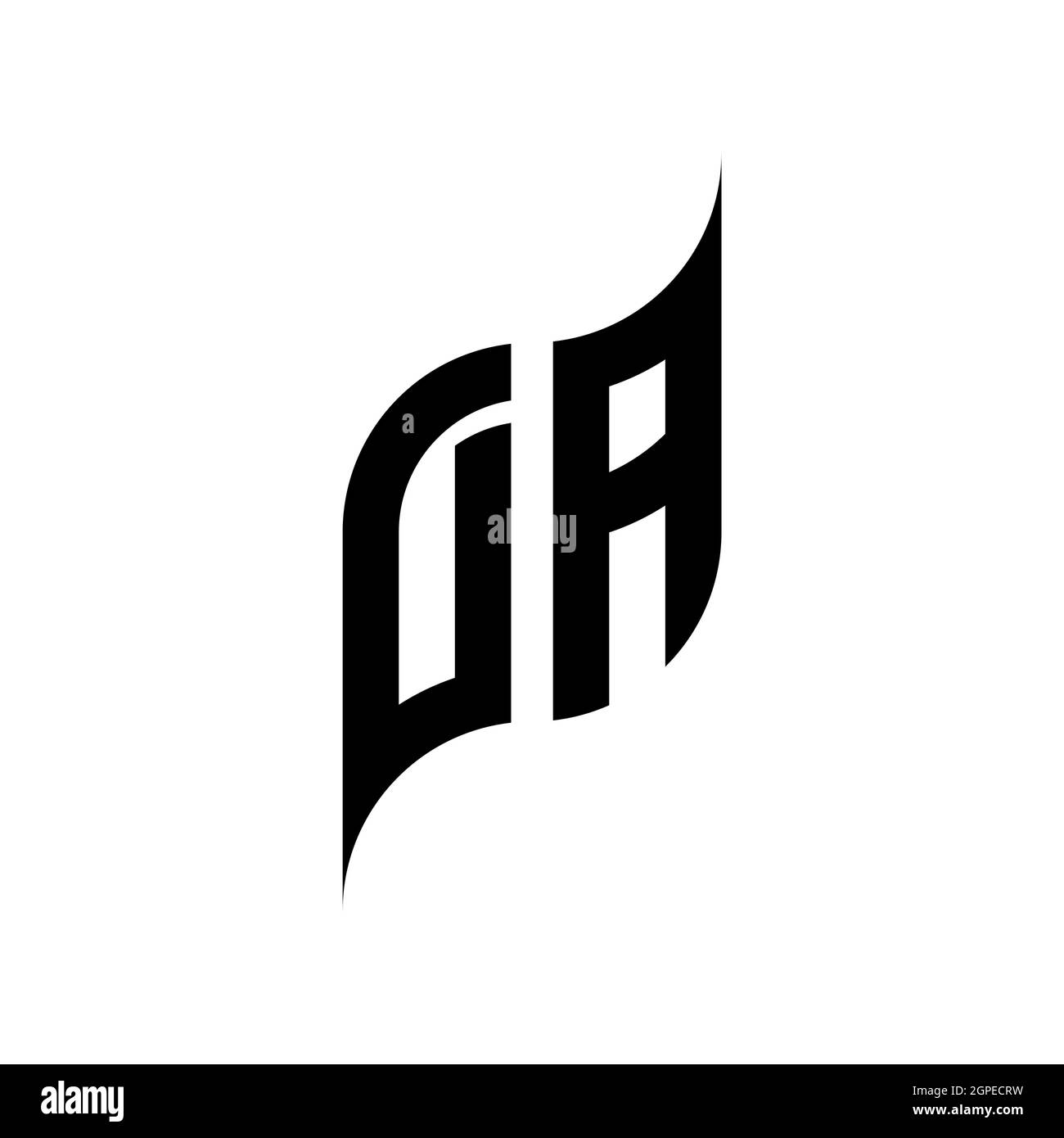 DA Monogram geometric shape style template. Monogram initial design ...