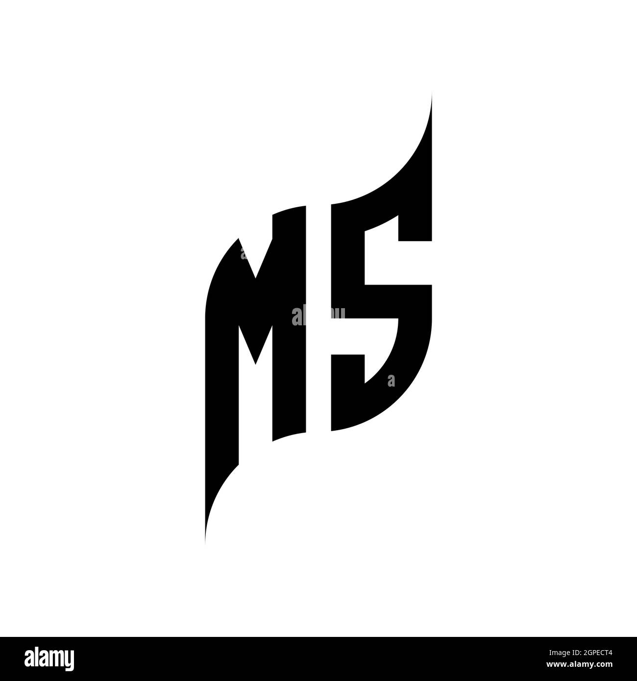 MS Monogram geometric shape style template. Monogram initial design ...