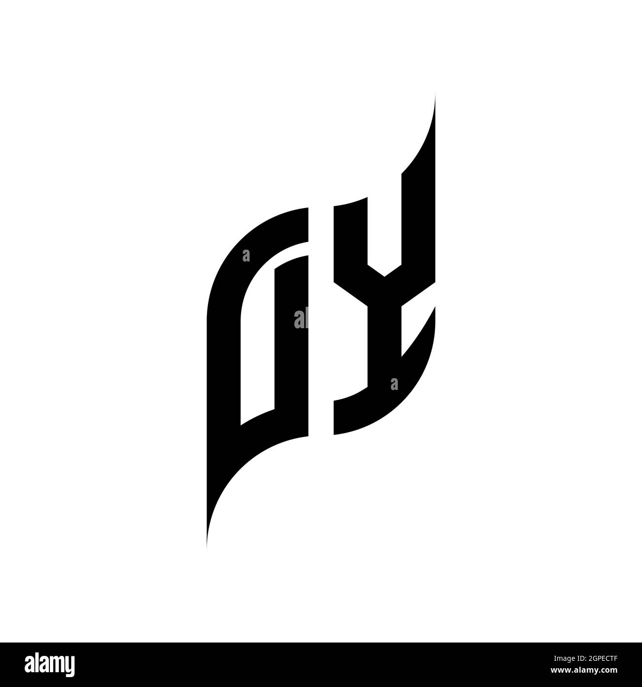 DY Monogram geometric shape style template. Monogram initial design ...