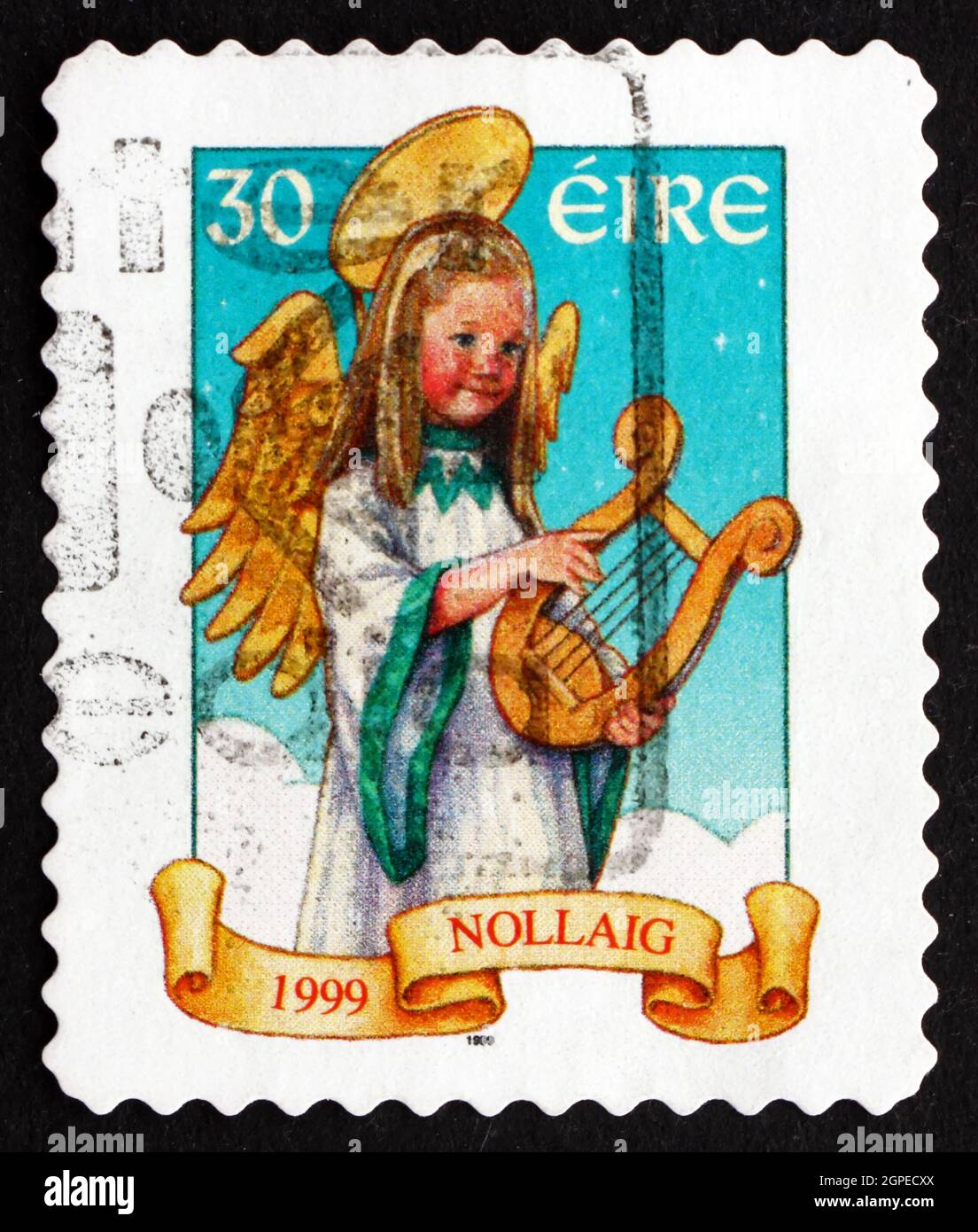 IRELAND - CIRCA 1999: a stamp printed in the Ireland shows Angel ...
