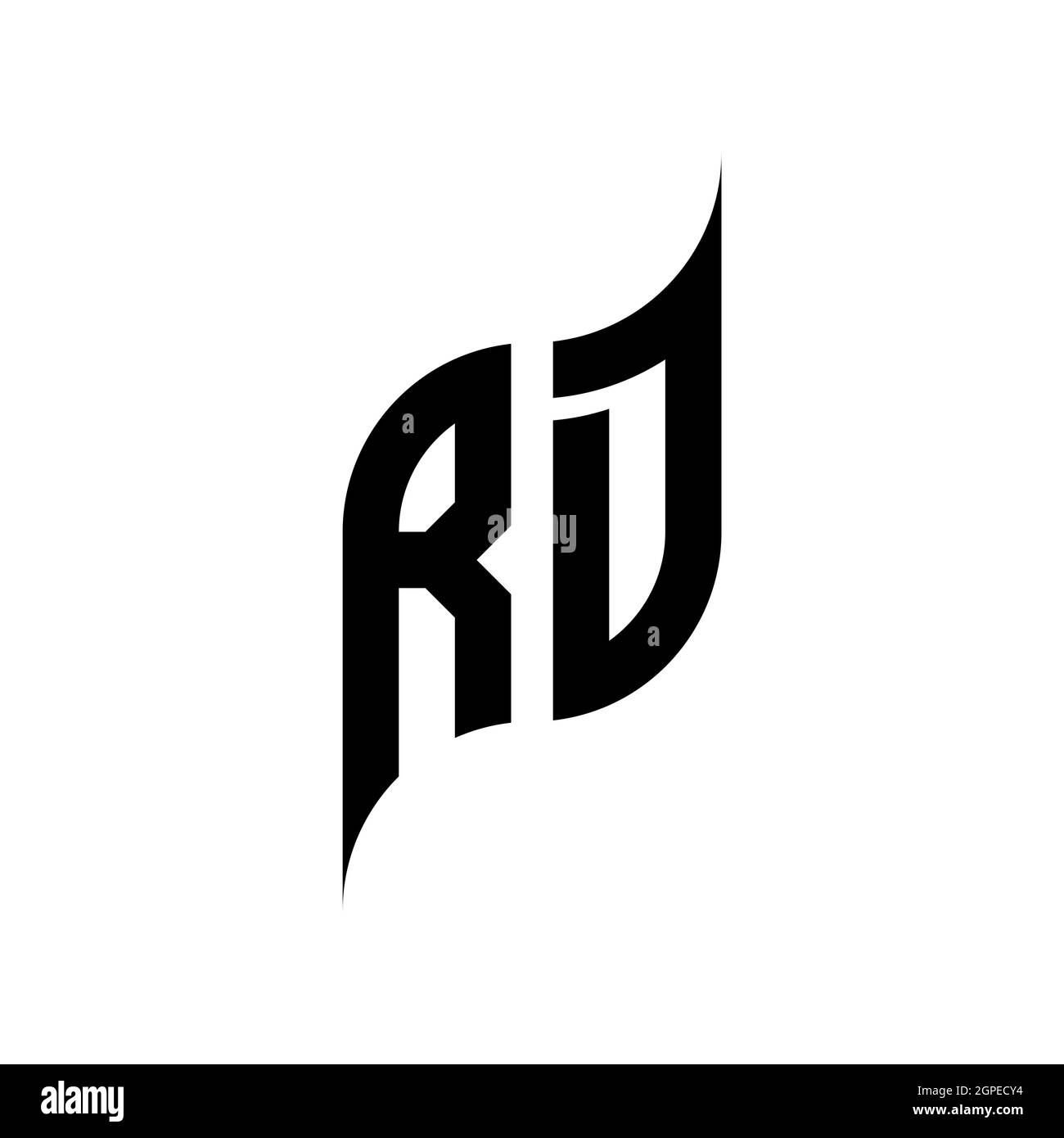 RD Monogram geometric shape style template. Monogram initial design ...