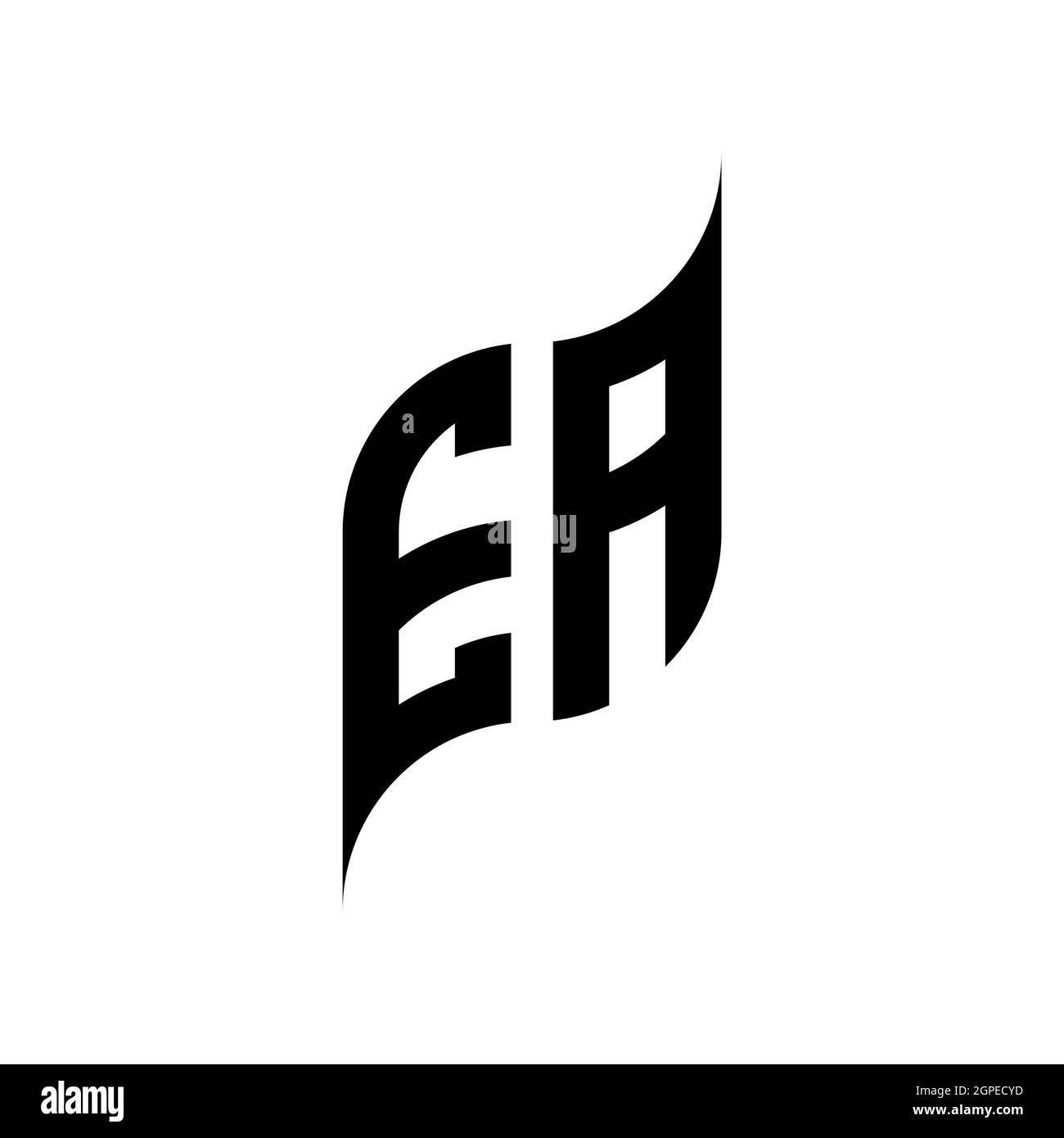 EA Monogram geometric shape style template. Monogram initial design ...