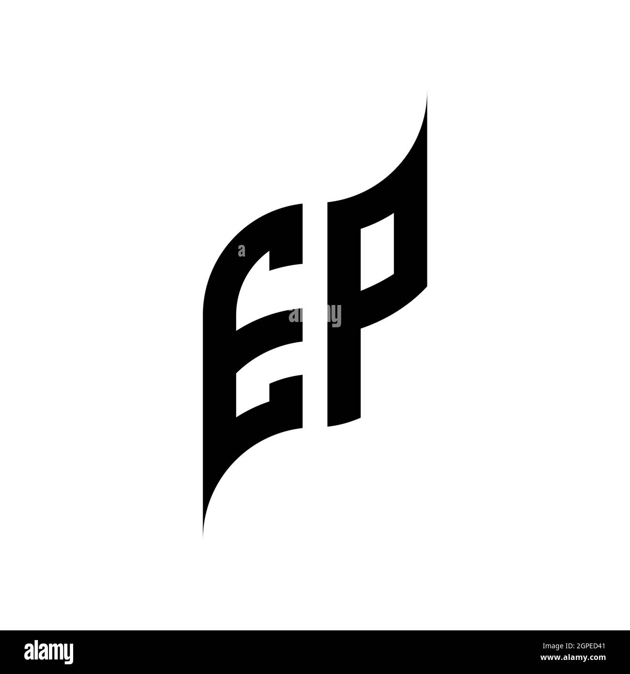 EP Monogram geometric shape style template. Monogram initial design ...