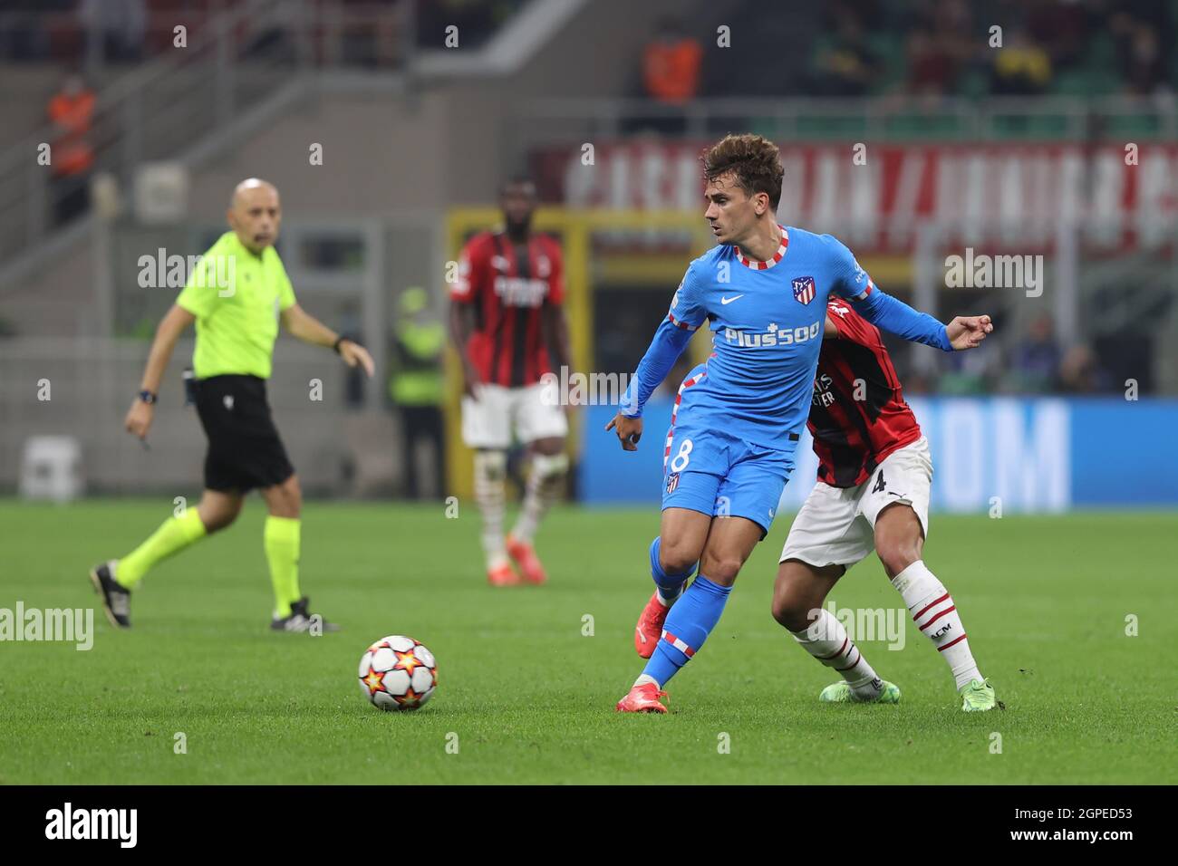 Antoine Griezmann of Club Atletico de Madrid in action during the UEFA ...