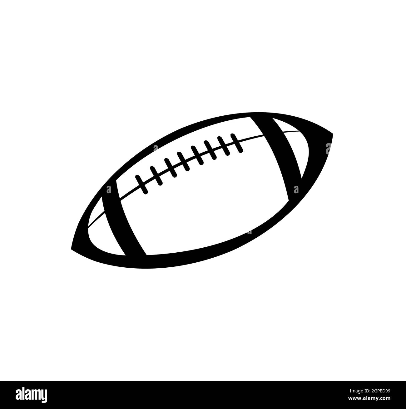 Rugby ball. Sports equipment for athletes. Isolated on white background ...