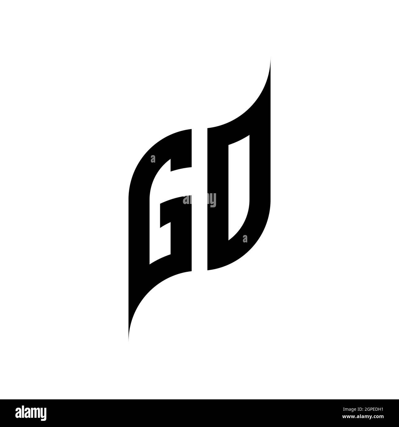 GO Monogram geometric shape style template. Monogram initial design ...