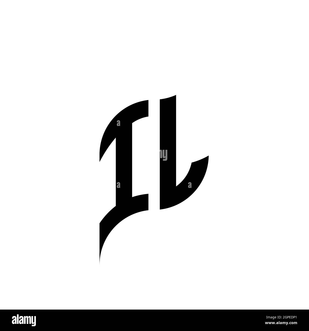 IL Monogram geometric shape style template. Monogram initial design ...