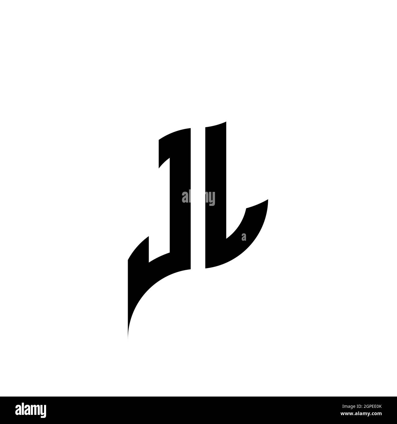 JL Monogram geometric shape style template. Monogram initial design ...